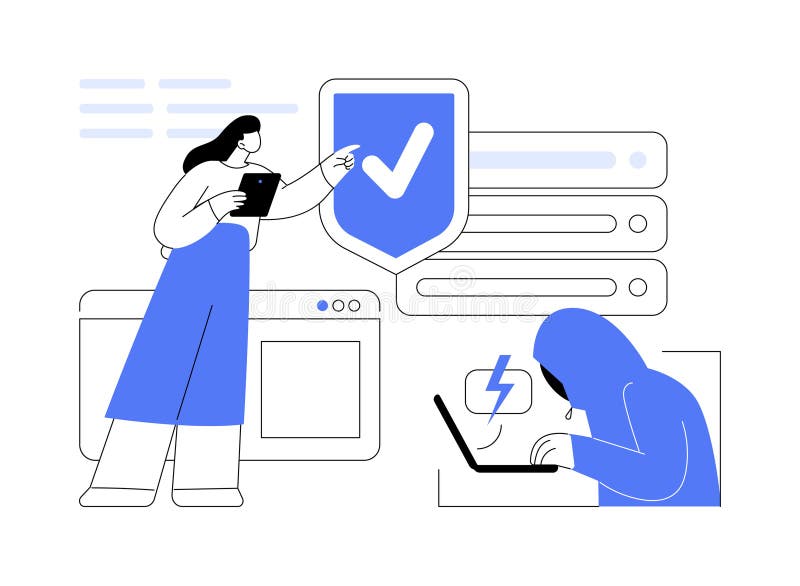 Password Management Isolated Cartoon Vector Illustrations Set. Stock ...