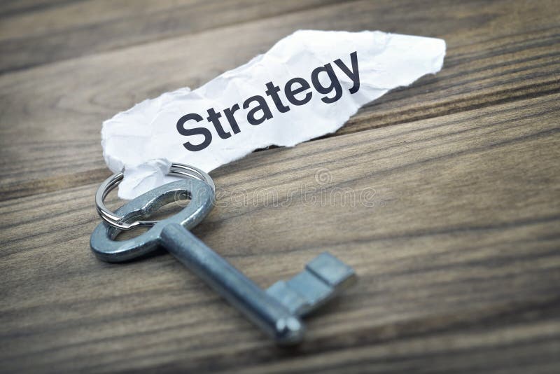 Key with message Strategy stock image. Image of door - 75087185