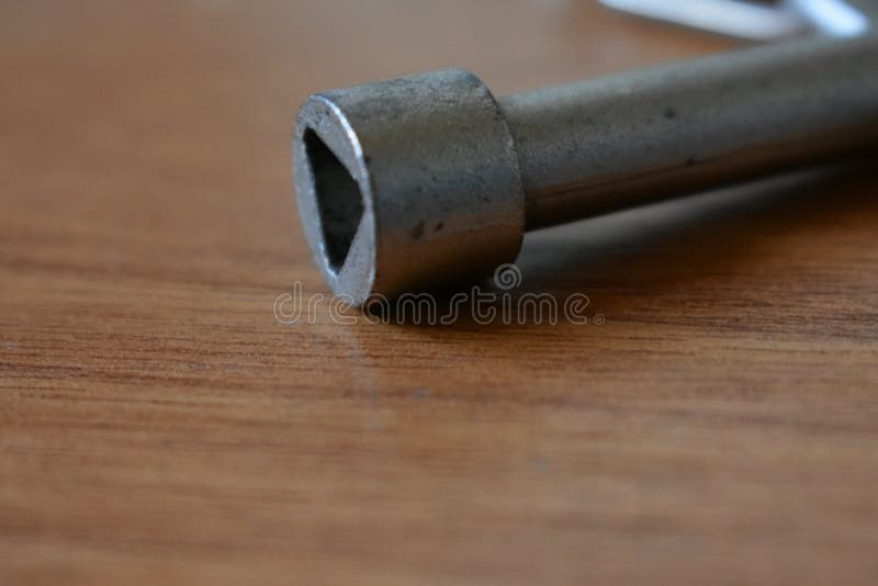 Key the Metal Triangle in the Circle Stock Photo - Image of background ...