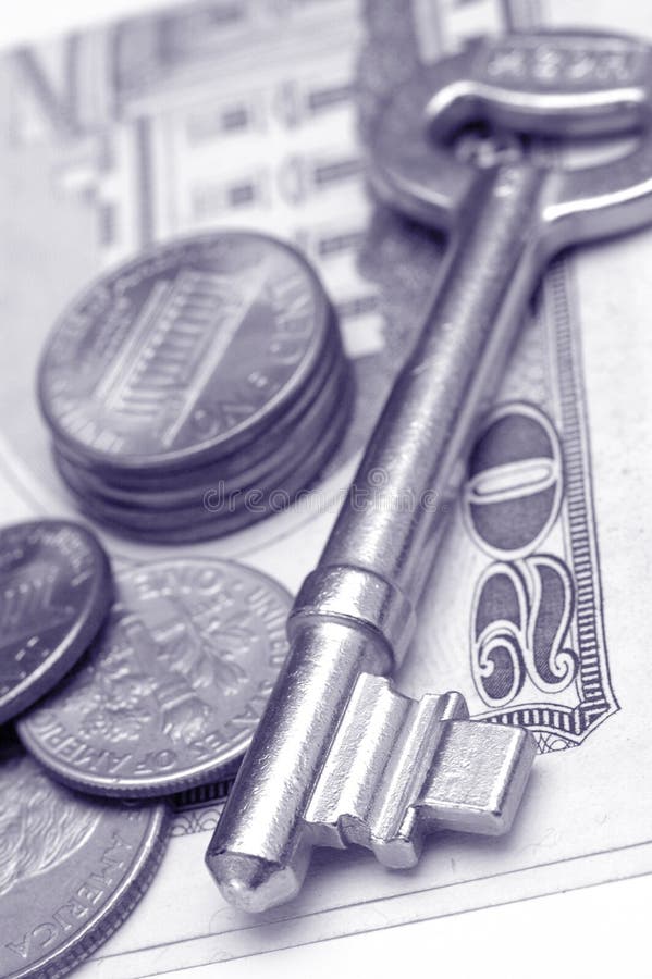 Key and money stock photo. Image of residential, opporturnity - 2132274