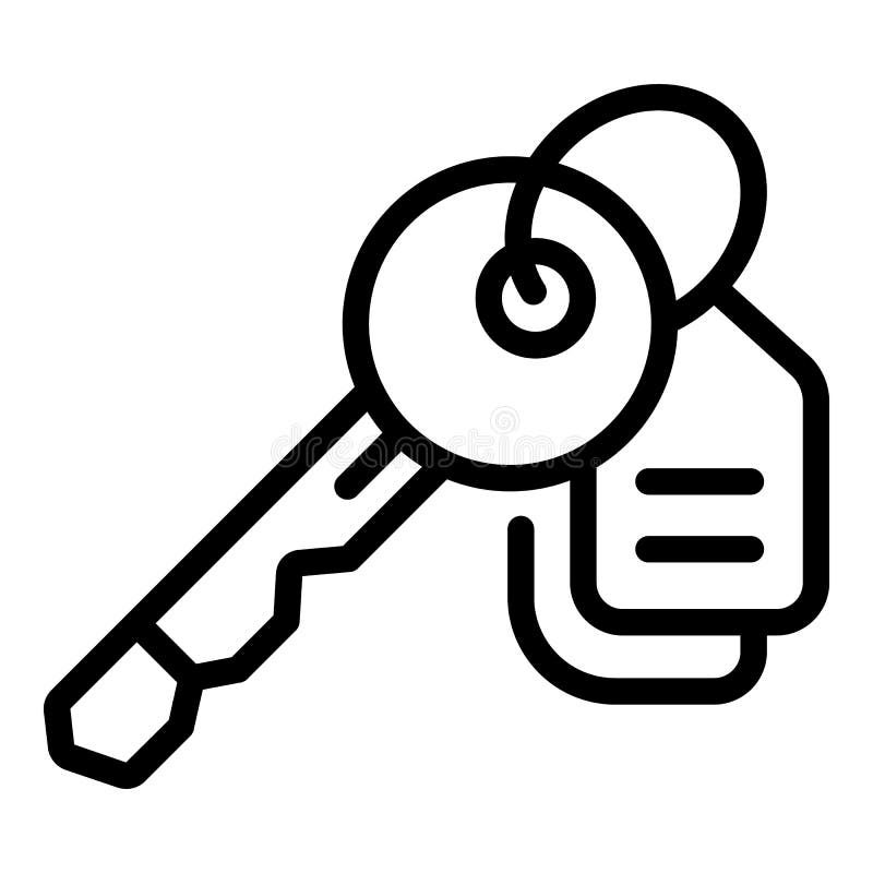 Key Money Safe Icon, Outline Style Stock Vector - Illustration of ...