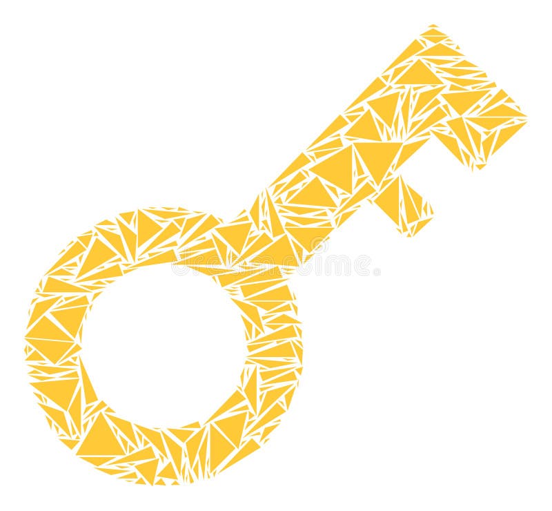 Key Collage of Triangles stock vector. Illustration of access - 119924564