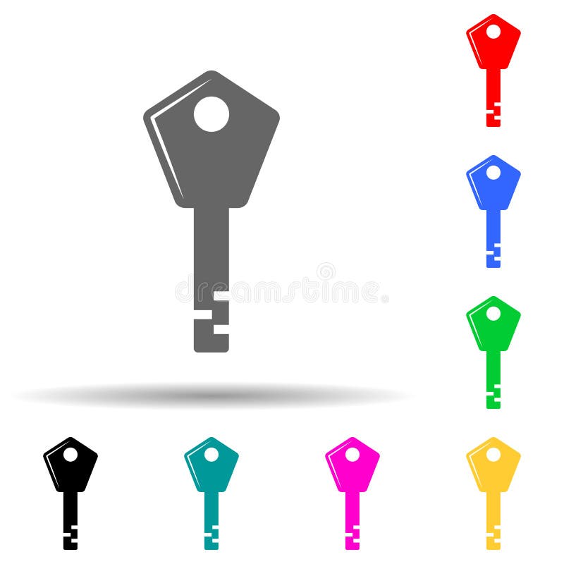 Key Multi Color Style Icon. Simple Glyph, Flat Vector of Lock and Keys ...
