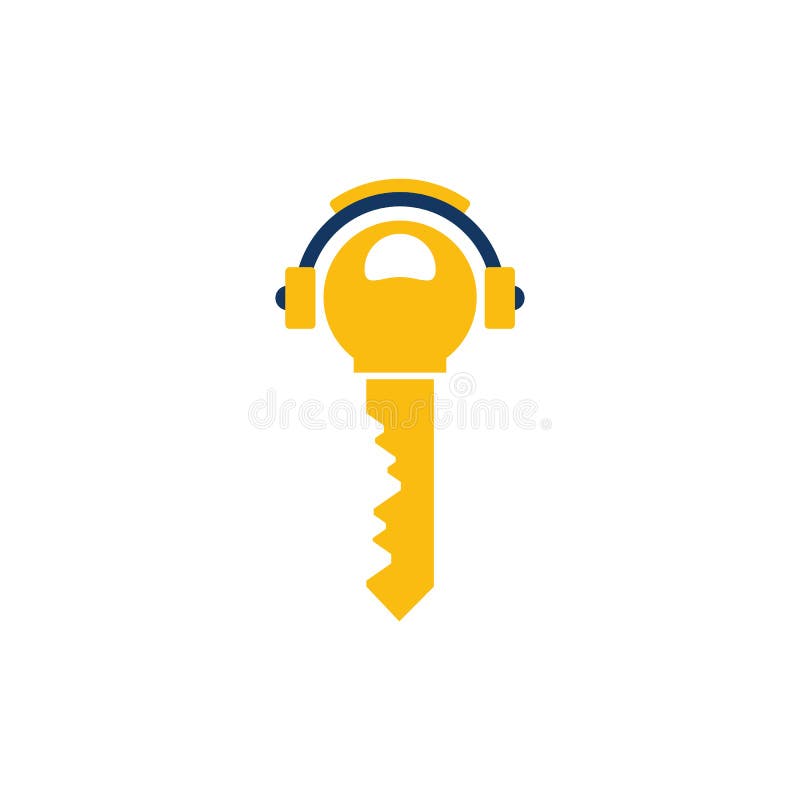 Key Music Logo Icon Design stock illustration. Illustration of music ...