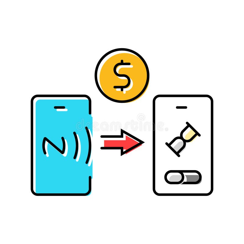 Key Nfc Technology Color Icon Vector Illustration Stock Vector ...