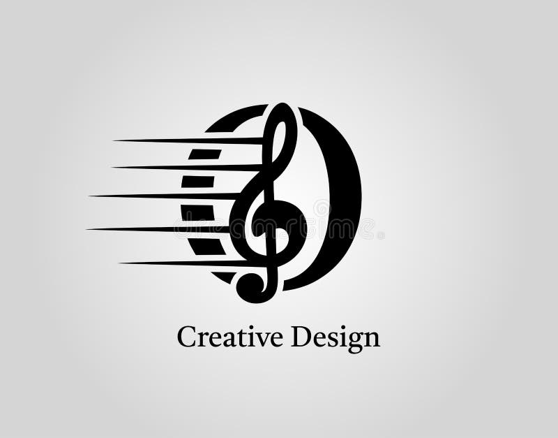 Key Note C Letter Logo Vector. Music Note on Initial C Design Stock ...