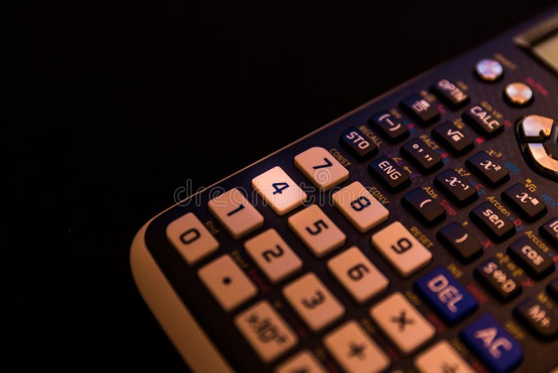 Key Number Four of the Keyboard of a Scientific Calculator Stock Image ...