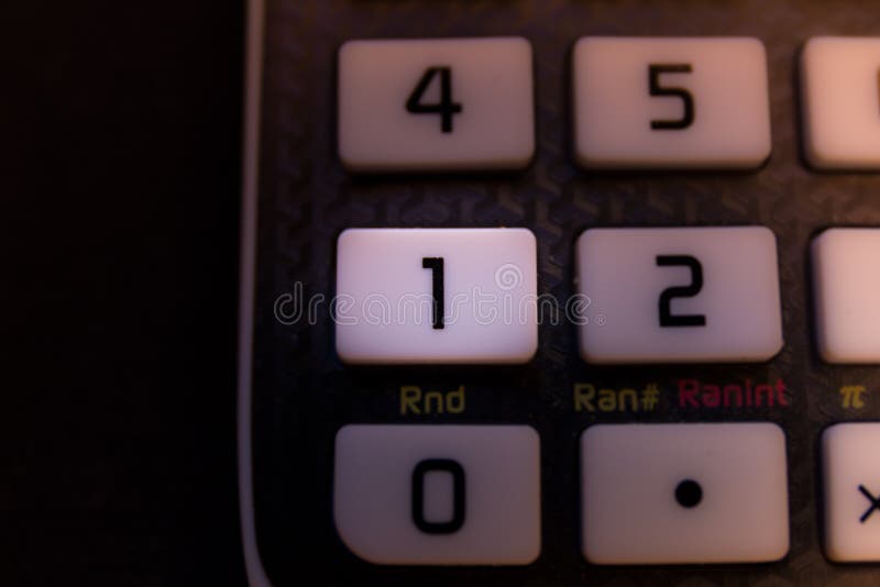 Key Number One of the Keyboard of a Scientific Calculator Stock Image ...
