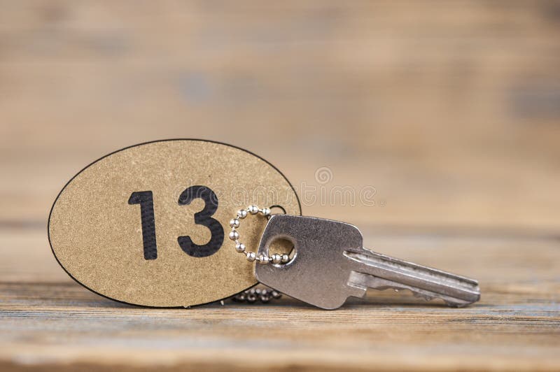 A Key of the Number 13 Room Stock Photo - Image of safety, architecture ...
