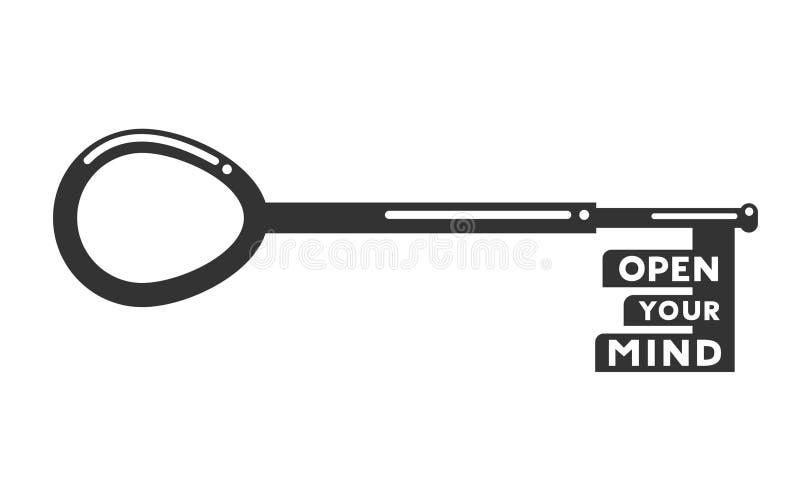 Key with Open Your Mind Message Stock Vector - Illustration of idea ...