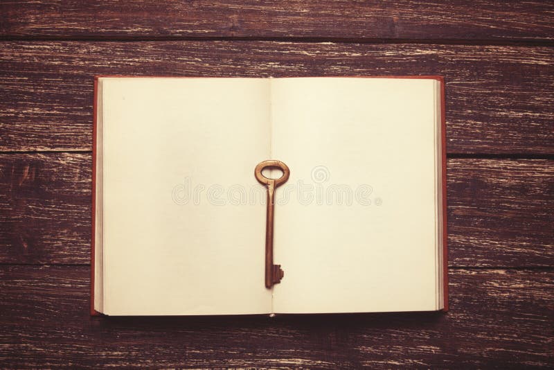 Key and opened book stock image. Image of dirty, pages - 43138109