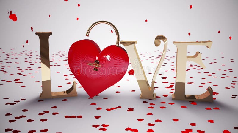 Key Opening a Heart Lock with Valentines Message Stock Footage - Video ...