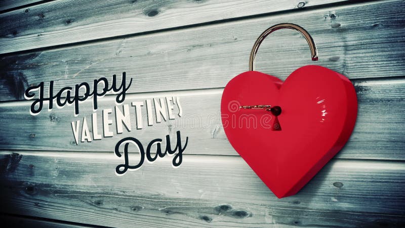 Key Opening a Heart Lock with Valentines Message Stock Footage - Video ...