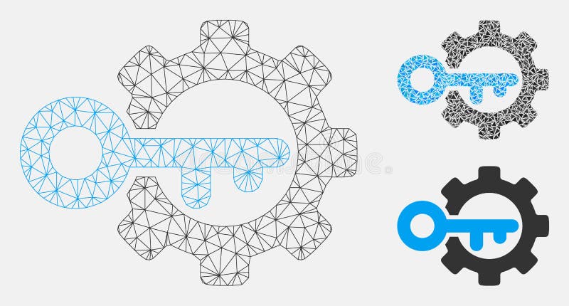 Key Options Vector Mesh 2D Model and Triangle Mosaic Icon Stock Vector ...