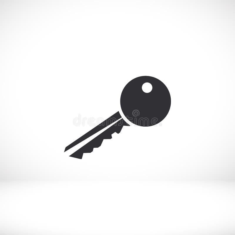 Key Outline Icon Isolated on Background. Key Symbol for Website Design ...
