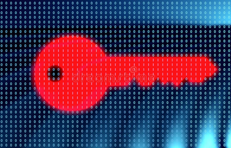 Key Over Digital Binary Pattern Encryption Stock Illustration Illustration Of Zero Computing