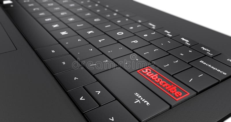 Key pad Subscribe. stock illustration. Illustration of language - 93701977