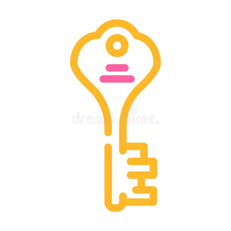 Key Padlock Color Icon Vector Illustration Stock Vector - Illustration ...