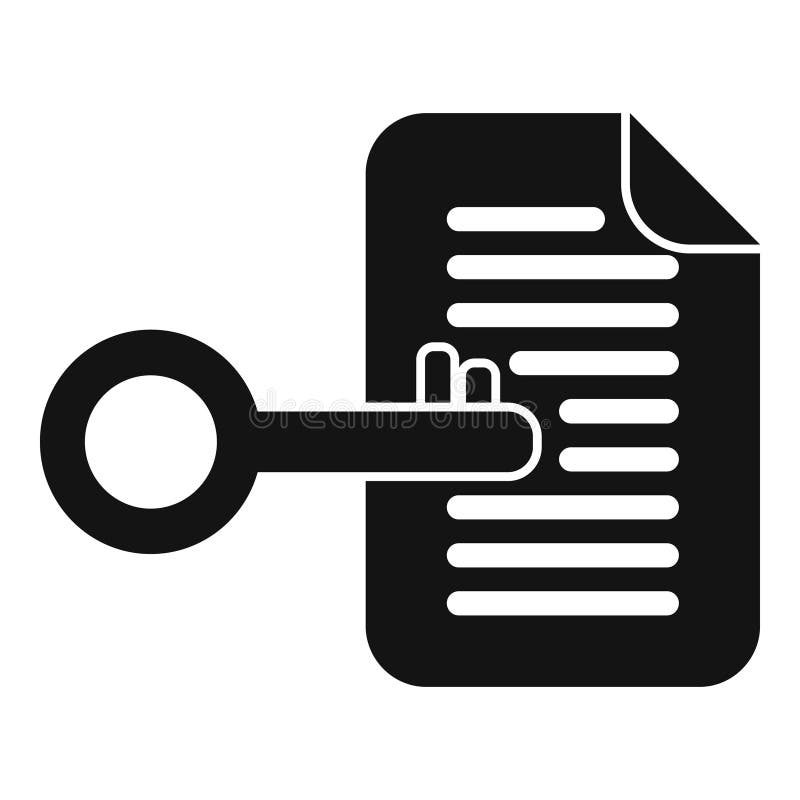 Key Paper Approve Icon Simple Vector. Person Access Stock Illustration ...