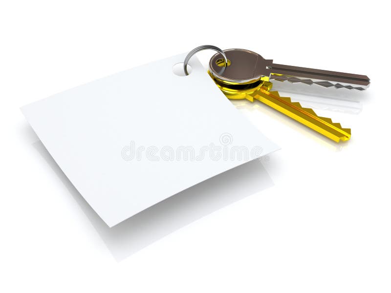 Key and paper stock illustration. Illustration of lockout - 30437543