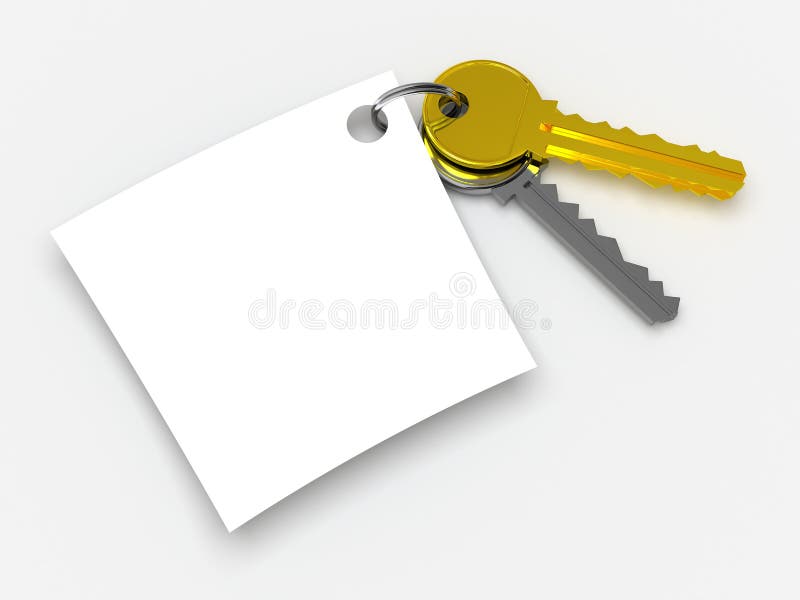Key and paper stock illustration. Illustration of opening - 30682143