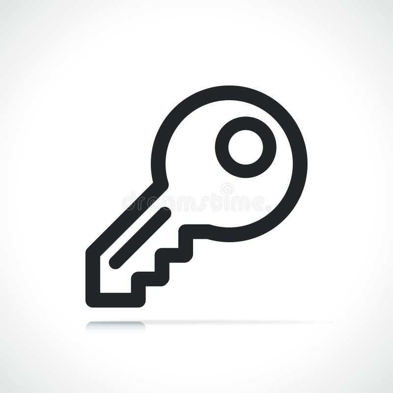 Key or password line icon stock vector. Illustration of password ...
