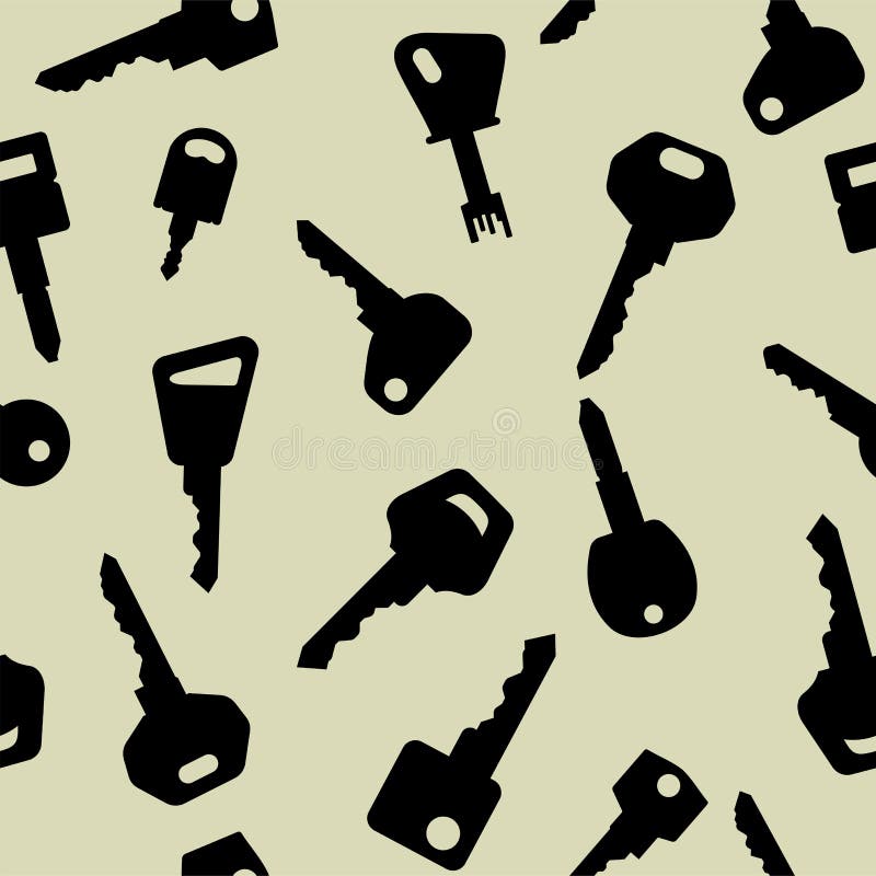 Key pattern stock vector. Illustration of lock, silhouette - 35342685