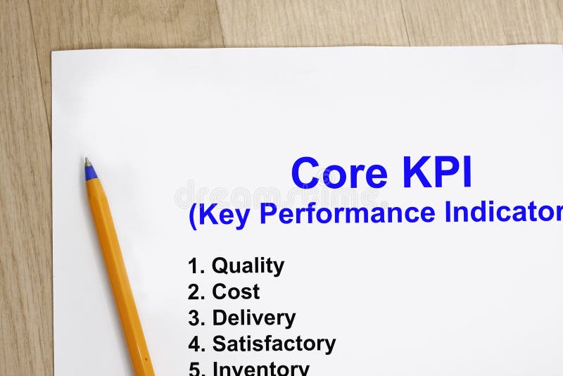Key Performance Indicator Kpi - Company Vision Target Stock Image ...