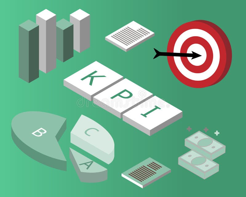 Key Performance Indicator KPI Sign with Its Element Vector Stock Vector ...