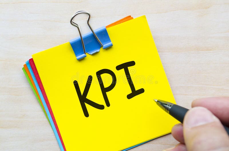 Key Performance Indicator Text on Yellow Notepad. KPI Concept Stock ...