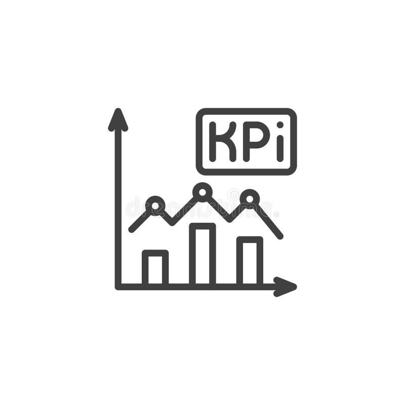 Key Performance Indicators Line Icon Stock Vector - Illustration of ...