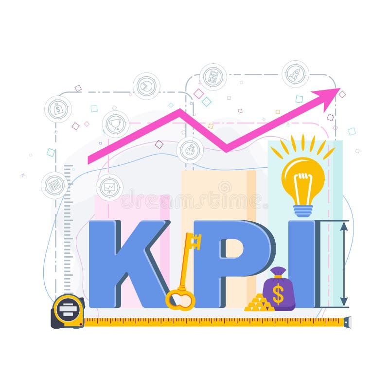 Key Performance Indicators Typography. Stock Vector - Illustration of ...