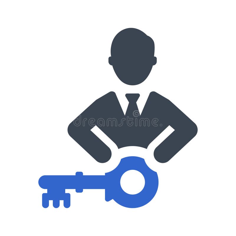 Key person icon stock vector. Illustration of vector - 281549945