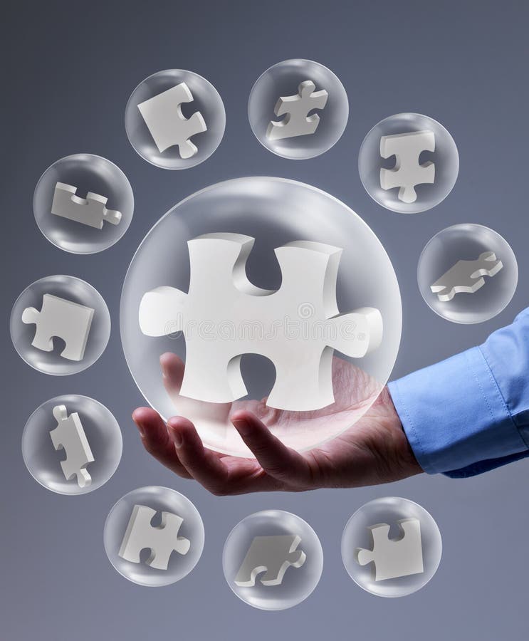 The Key Piece of a Solution Stock Image - Image of spheres, solve: 29345047