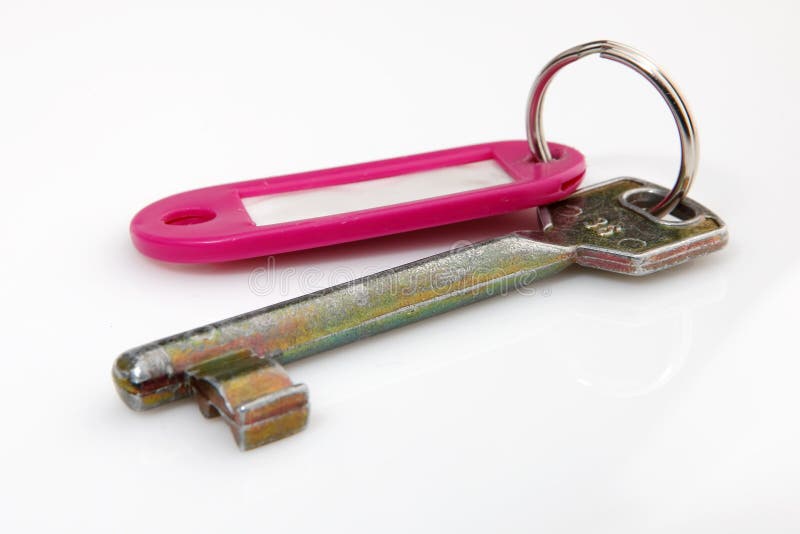 Key with pink label stock image. Image of realization - 16774631