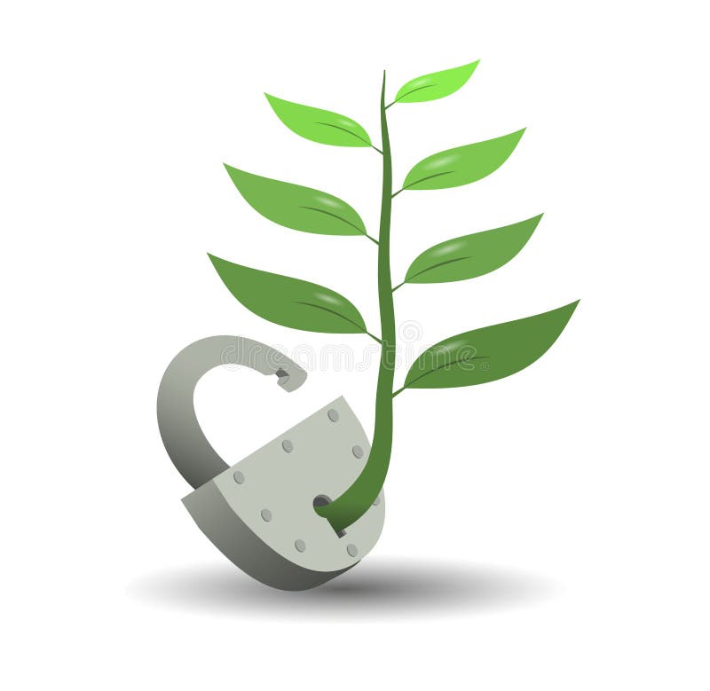 Key plant green stock vector. Illustration of plant, decor - 92551103