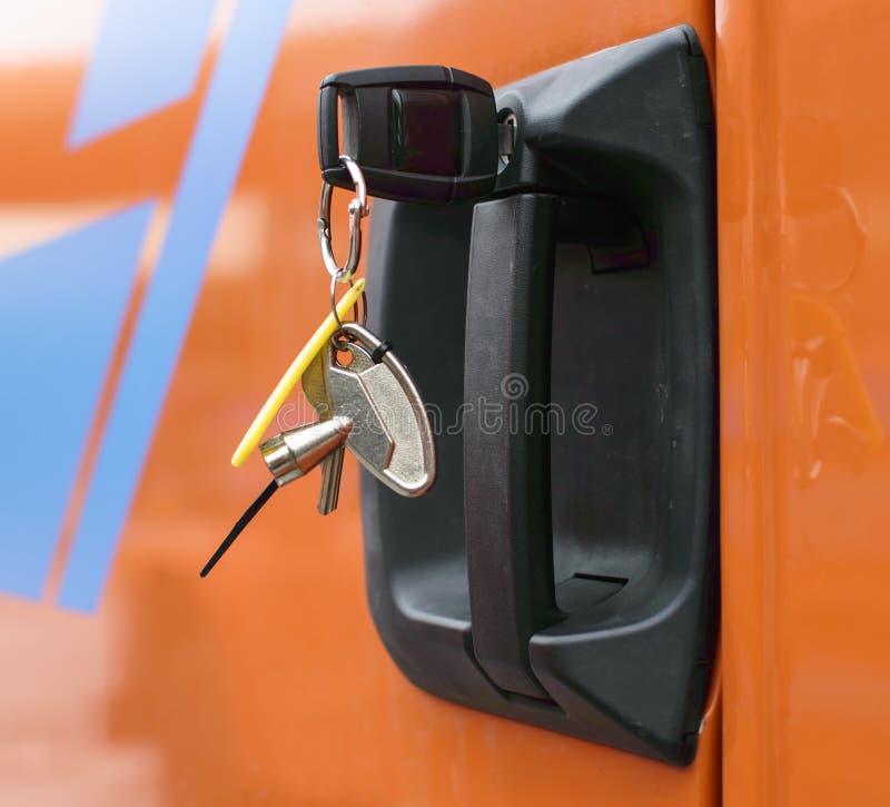 The Key is Plugged into the Car Door Stock Photo - Image of concept ...