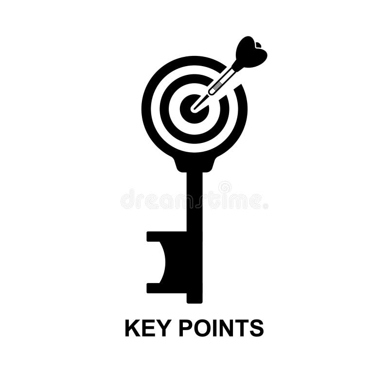 Key Point Icon Isolated on Background Stock Vector - Illustration of ...