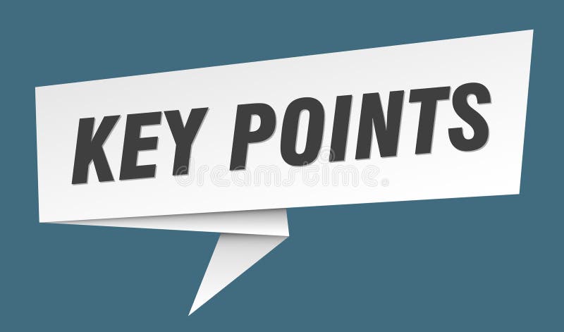 Key Points Banner. Key Points Speech Bubble, Label, Sticker, Sign ...