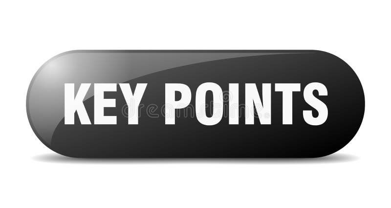 Key Points Button. Sticker. Banner. Rounded Glass Sign Stock Vector ...