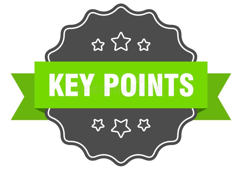Key Points Label. Key Points Isolated Seal. Sticker. Sign Stock Vector ...