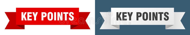 Key Points Ribbon. Key Points Isolated Paper Sign. Banner Stock Vector ...
