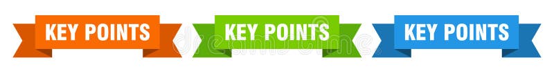 Key Points Ribbon. Key Points Isolated Paper Sign. Banner Stock Vector ...