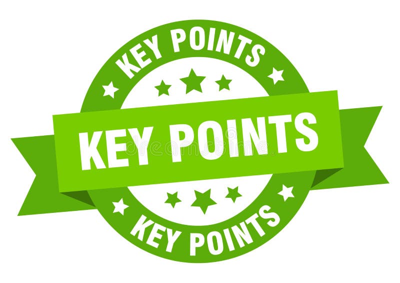 Key Points Round Ribbon Isolated Label. Key Points Sign Stock Vector ...