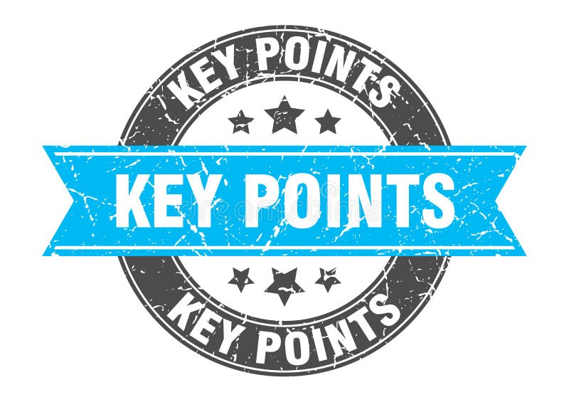 Key Points Round Ribbon Isolated Label. Key Points Sign Stock Vector ...