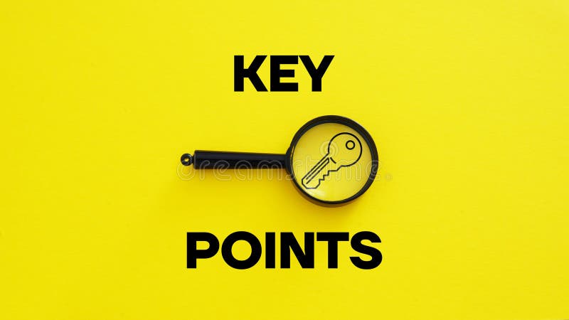 Key Points are Shown Using the Text and Picture of the Key Stock Image ...