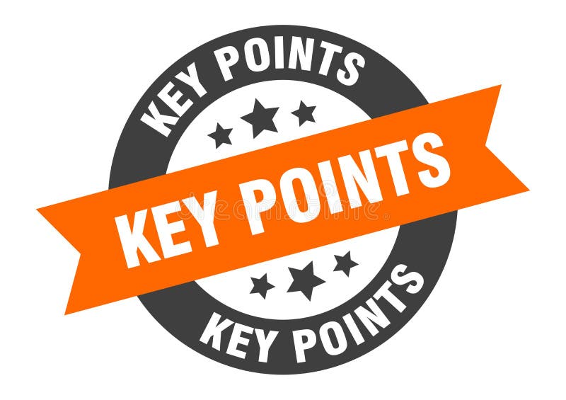 Key Points Round Ribbon Isolated Label. Key Points Sign Stock Vector ...