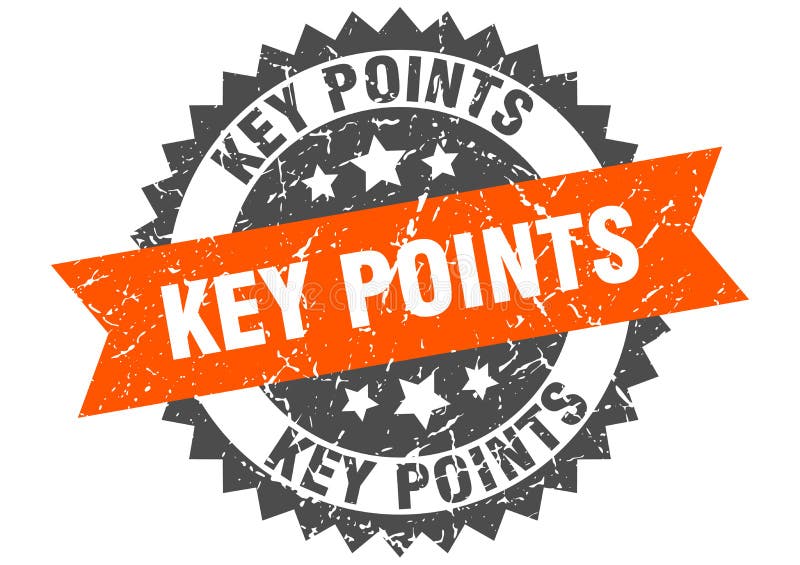 Key Points Round Ribbon Isolated Label. Key Points Sign Stock Vector ...