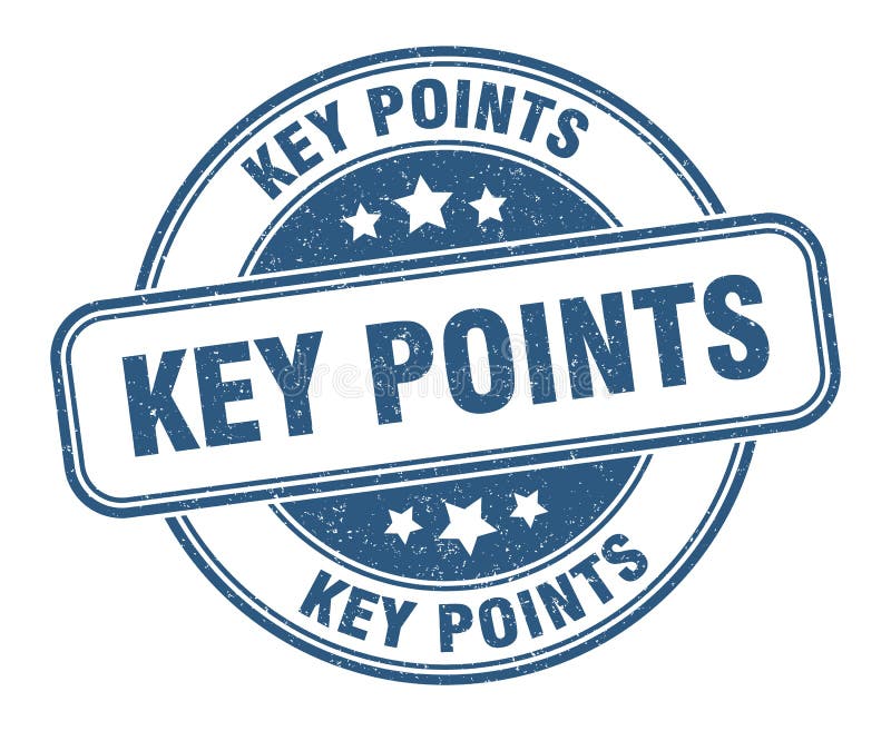 Key Points Stamp. Key Points Label. Round Grunge Sign Stock Vector ...