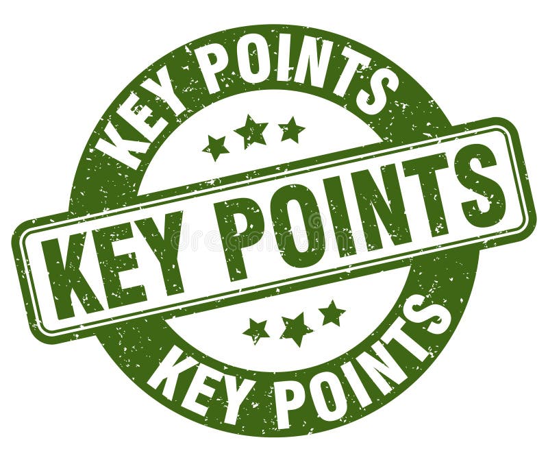 Key Points Stamp. Key Points Round Vintage Grunge Label Stock Vector ...